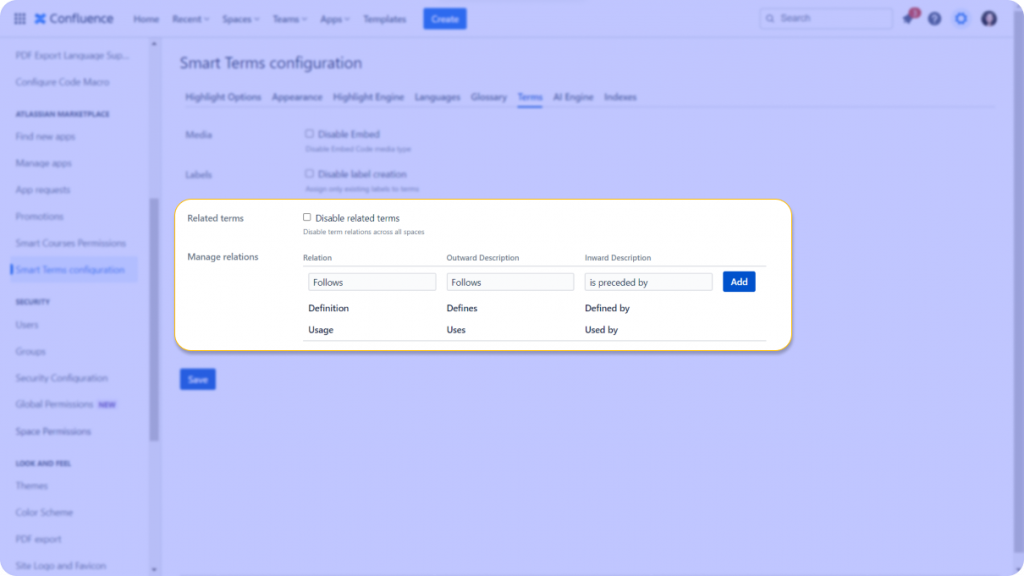 AI glossary for Confluence with Smart Terms | Creativas