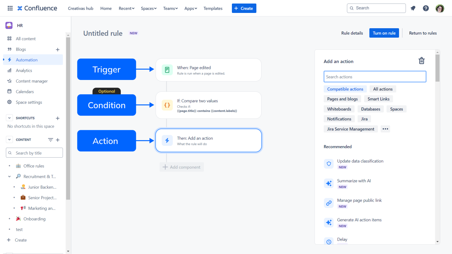 Onboarding with Confluence automation and Smart Courses