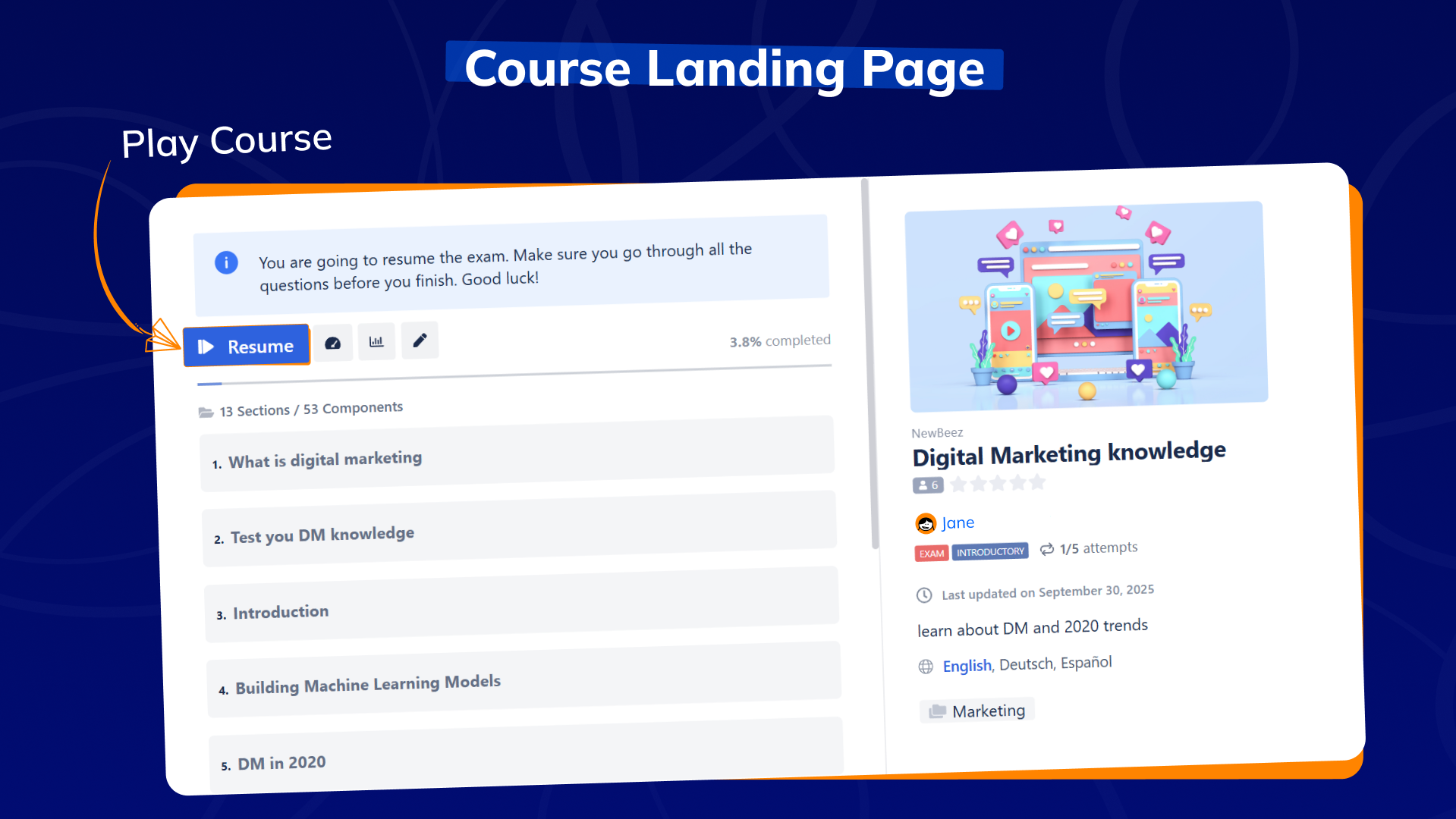Course Landing Page | Creativas